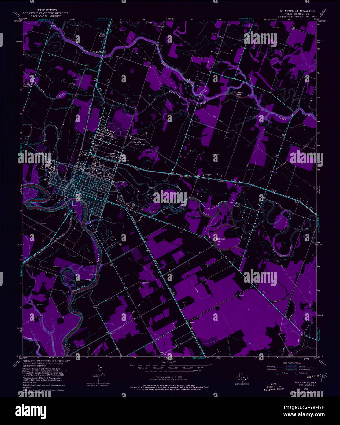 Map of wharton texas hi-res stock photography and images - Alamy
