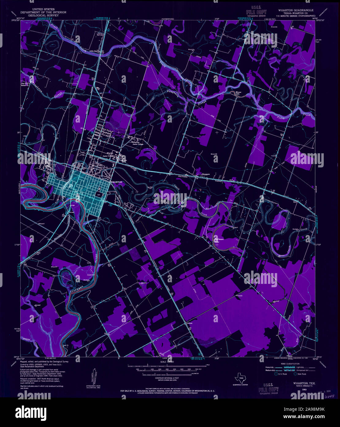 Map of wharton texas hi-res stock photography and images - Alamy