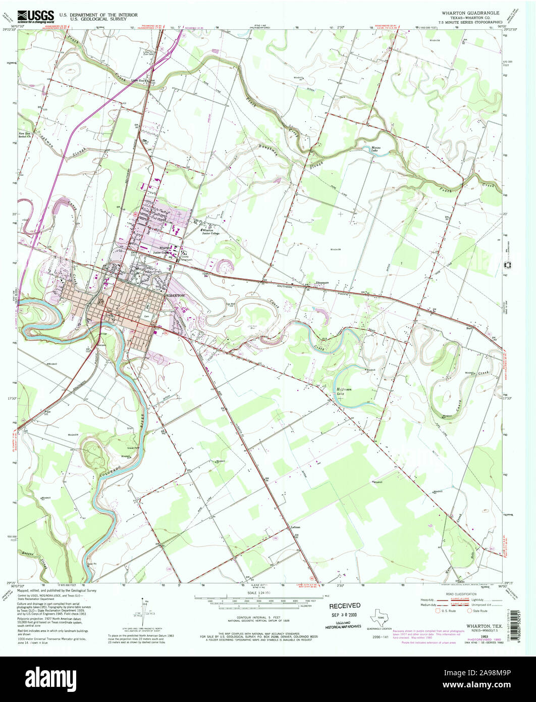 Wharton map hi-res stock photography and images - Alamy