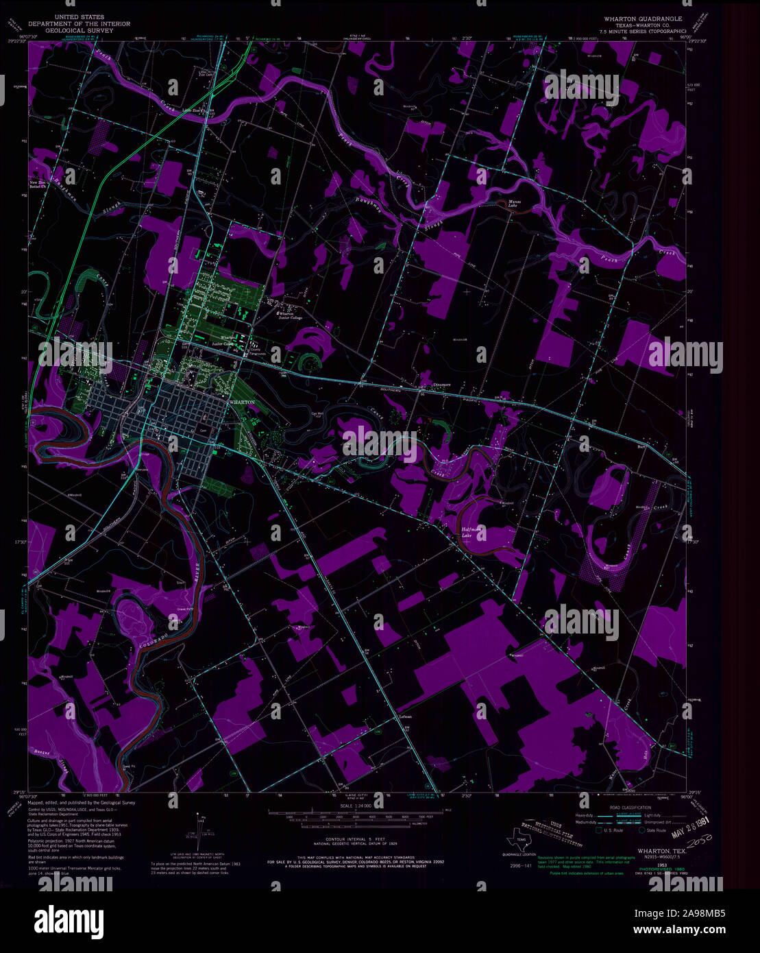 Map of wharton texas hi-res stock photography and images - Alamy