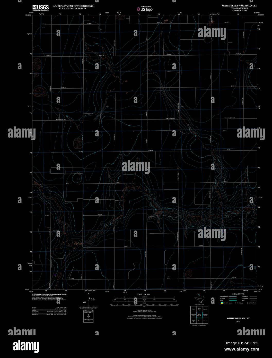 White Deer Texas Map High Resolution Stock Photography and Images - Alamy