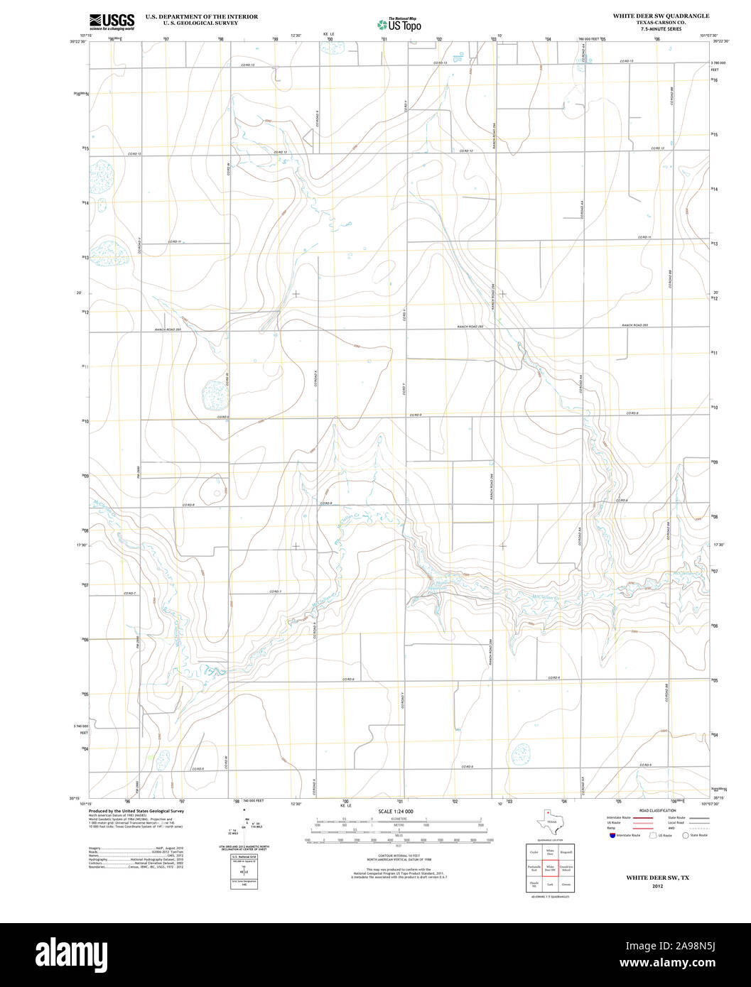 White Deer Texas Map High Resolution Stock Photography and Images - Alamy