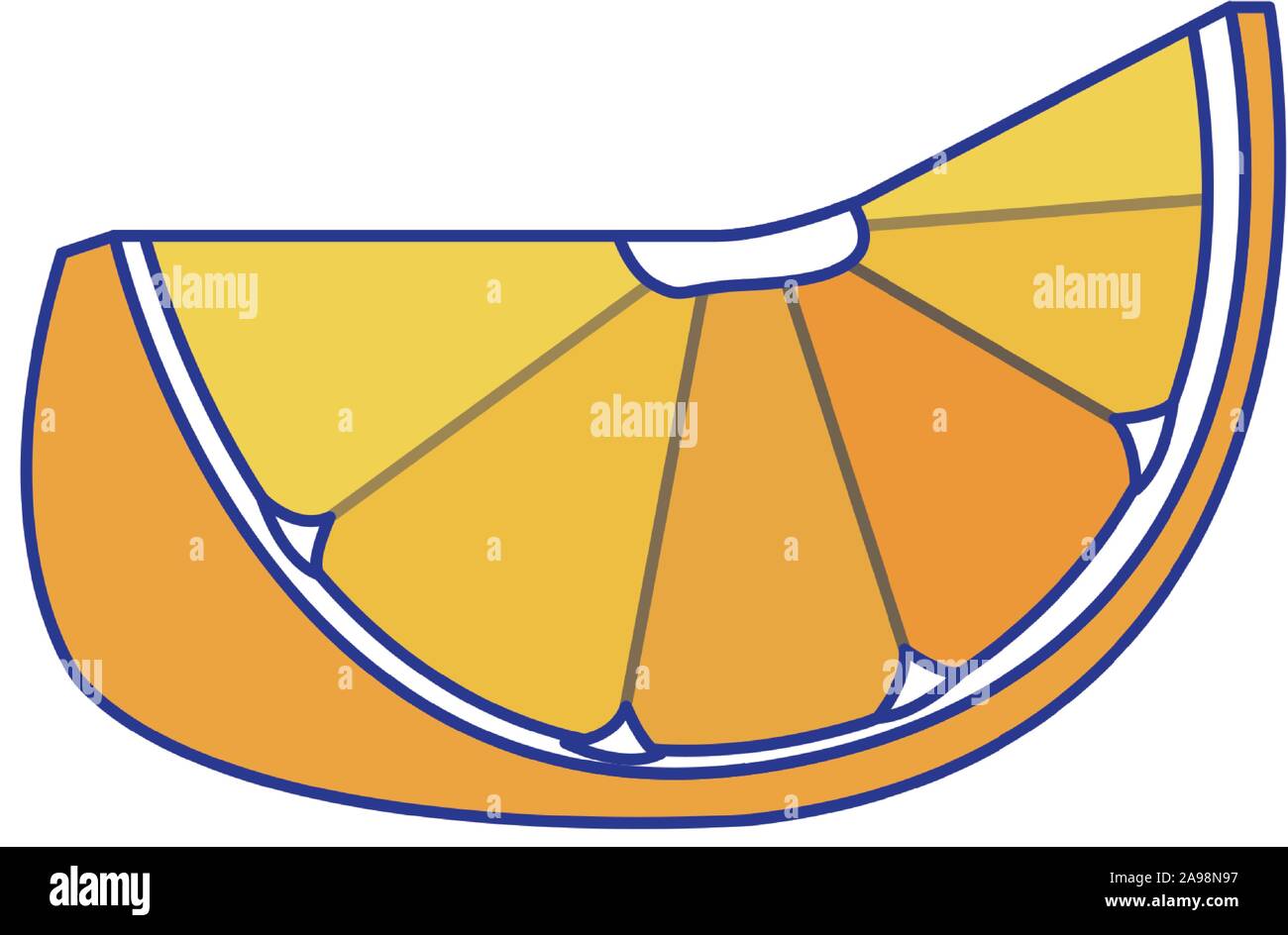 Orange segments icon, colorful design Stock Vector Image & Art - Alamy