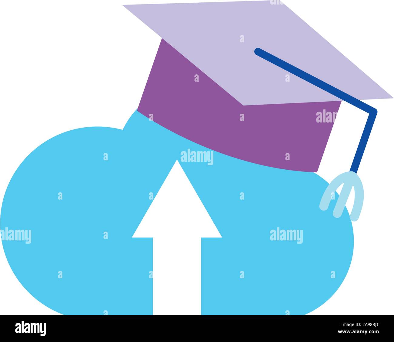 Graduation cap icon design, University education school college ...