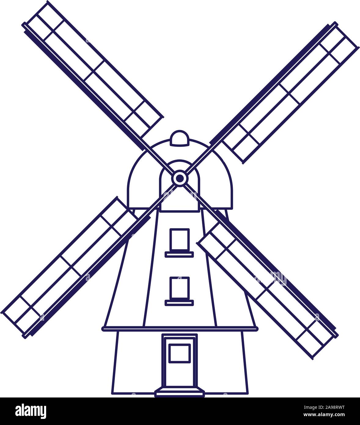 Offshore windmill farm Stock Vector Images - Alamy