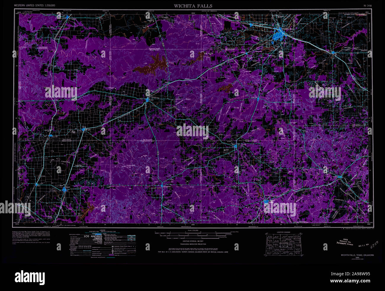 Map of wichita falls texas hi-res stock photography and images - Alamy