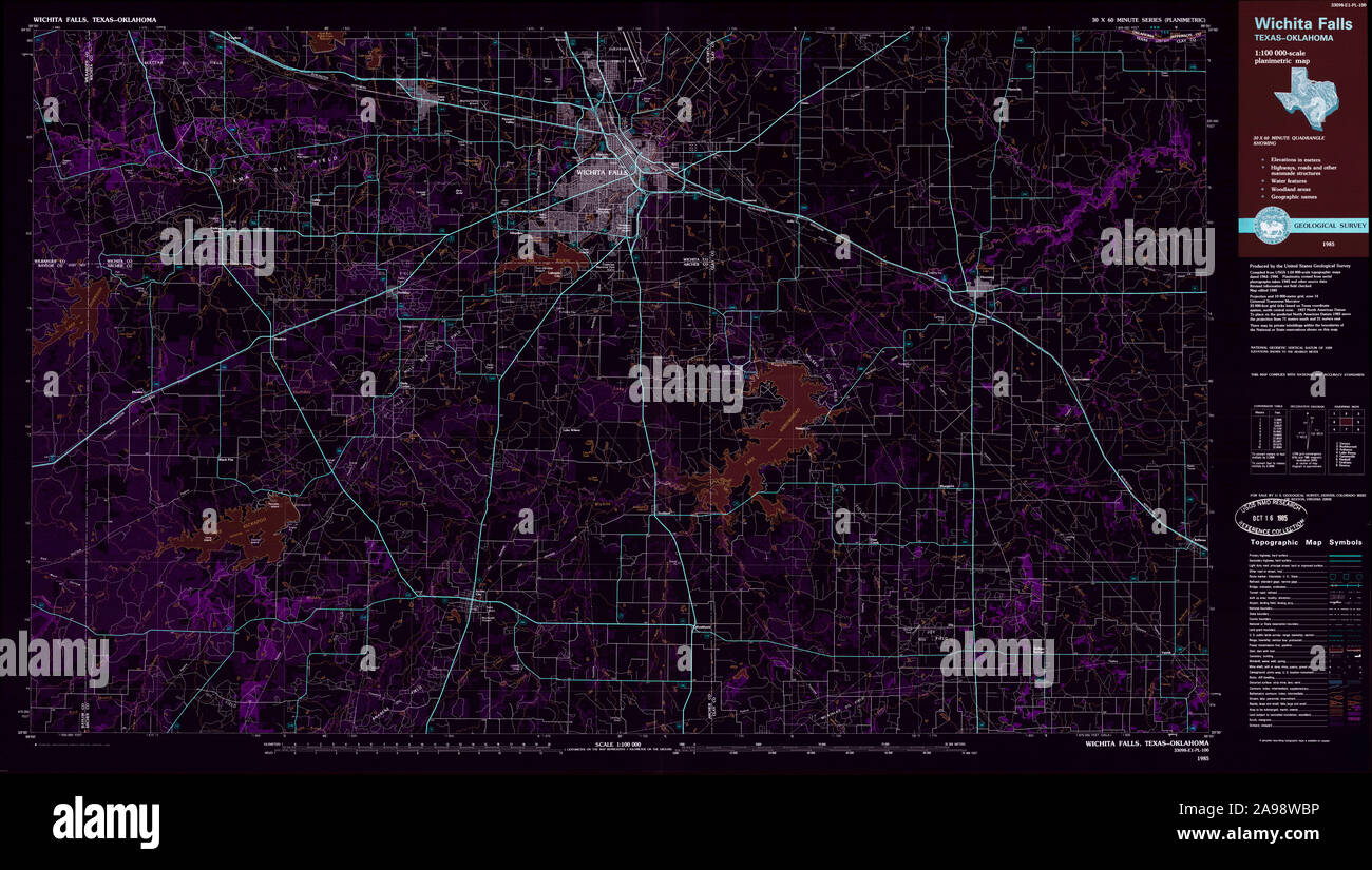 Map of wichita falls hi-res stock photography and images - Alamy