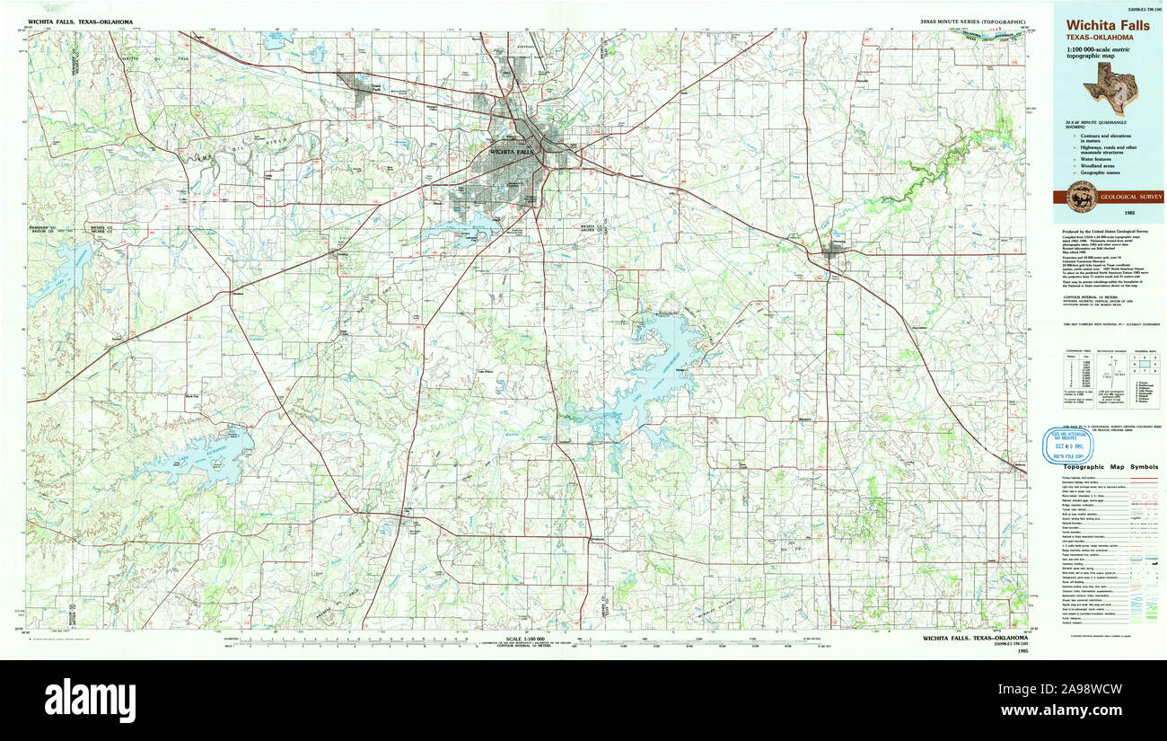 Map of wichita falls hi-res stock photography and images - Alamy