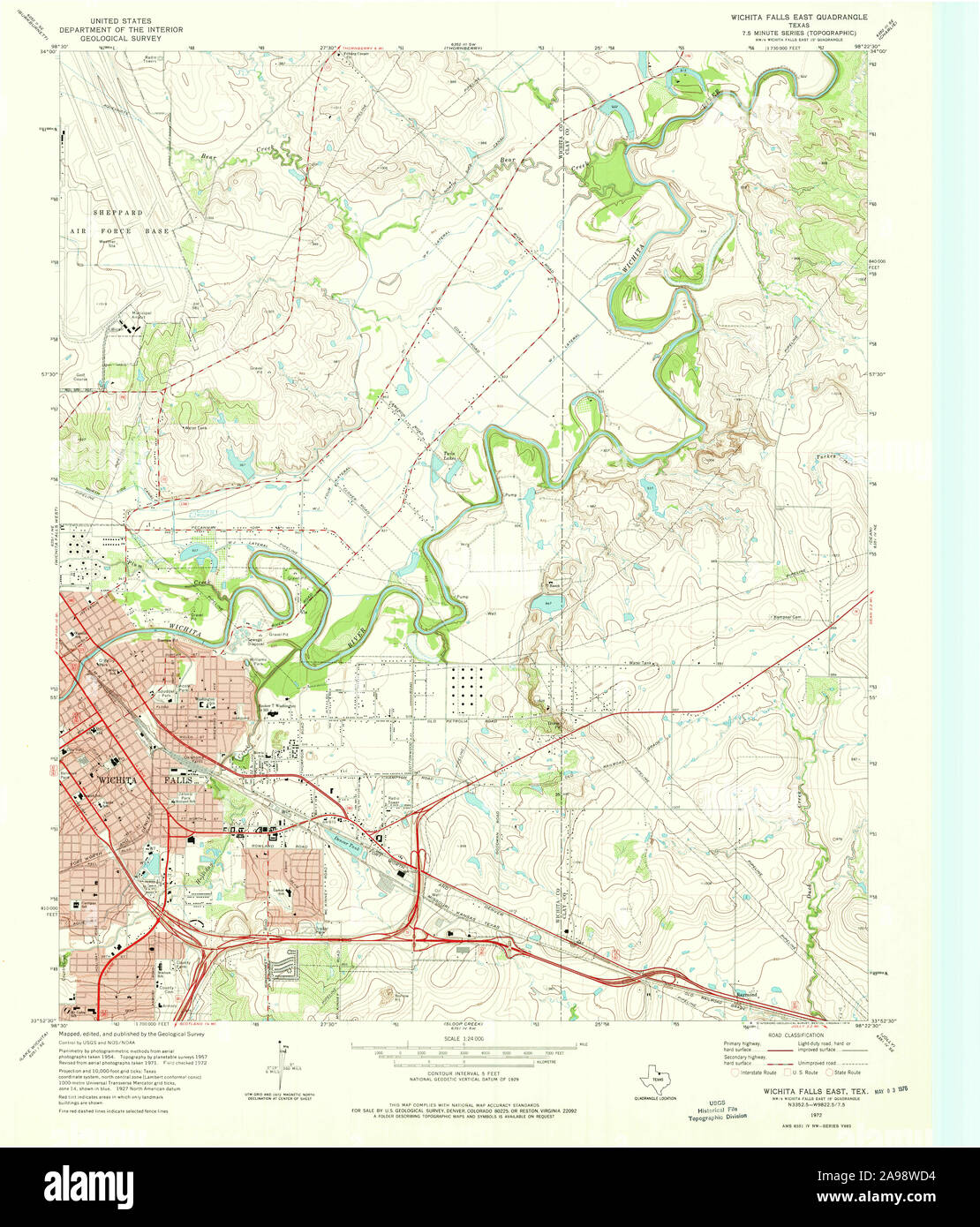 Map of wichita falls hi-res stock photography and images - Alamy