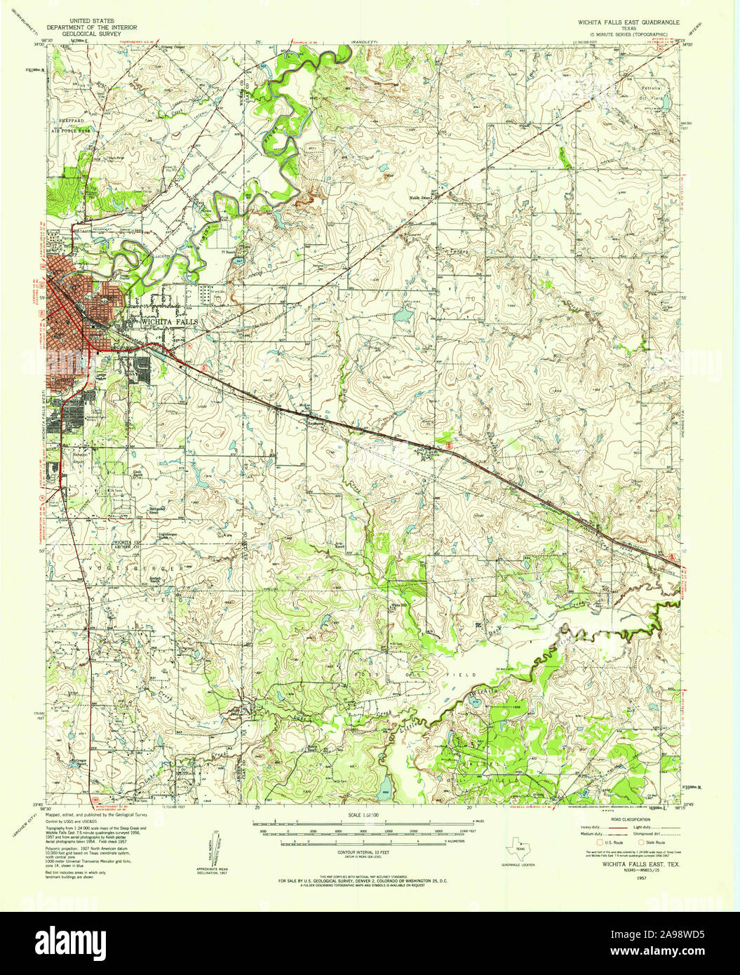 Map of wichita falls hi-res stock photography and images - Alamy