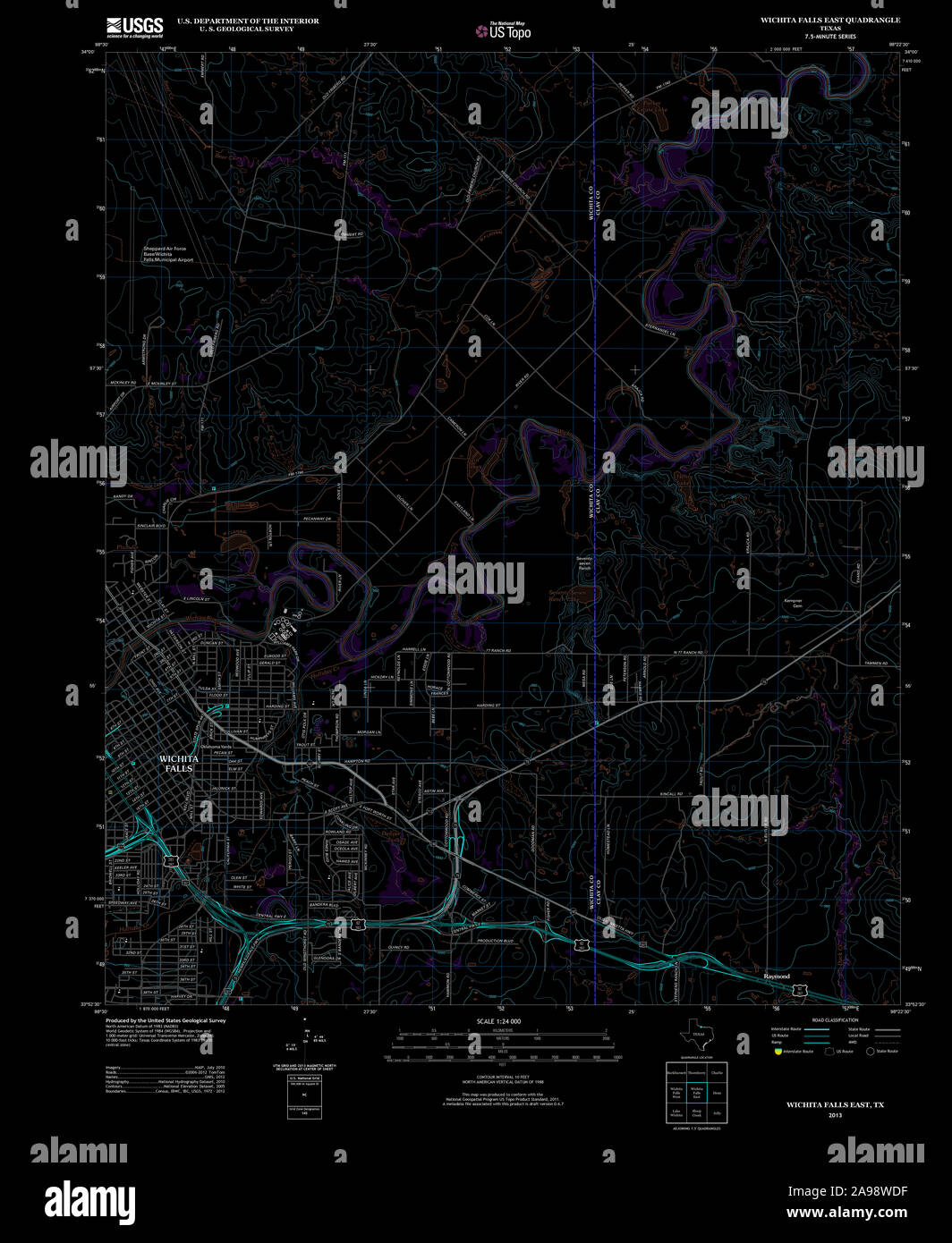 Map of wichita falls hi-res stock photography and images - Alamy