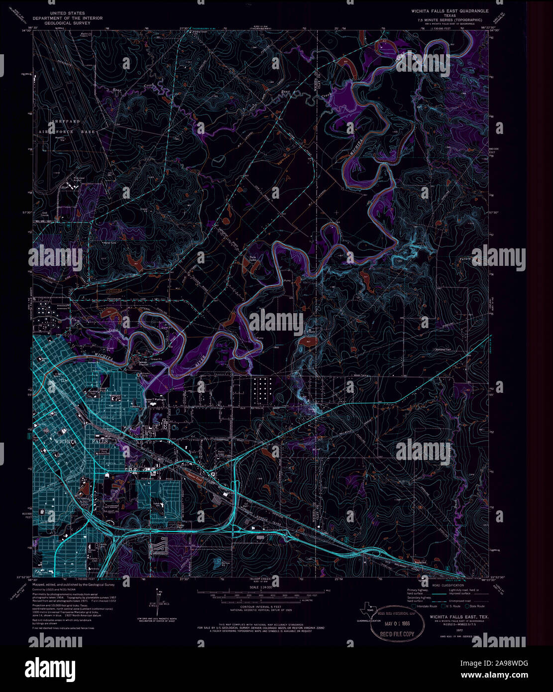 Map of wichita falls hi-res stock photography and images - Alamy