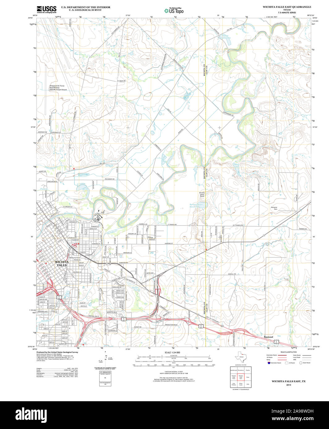 Map of wichita falls hi-res stock photography and images - Alamy