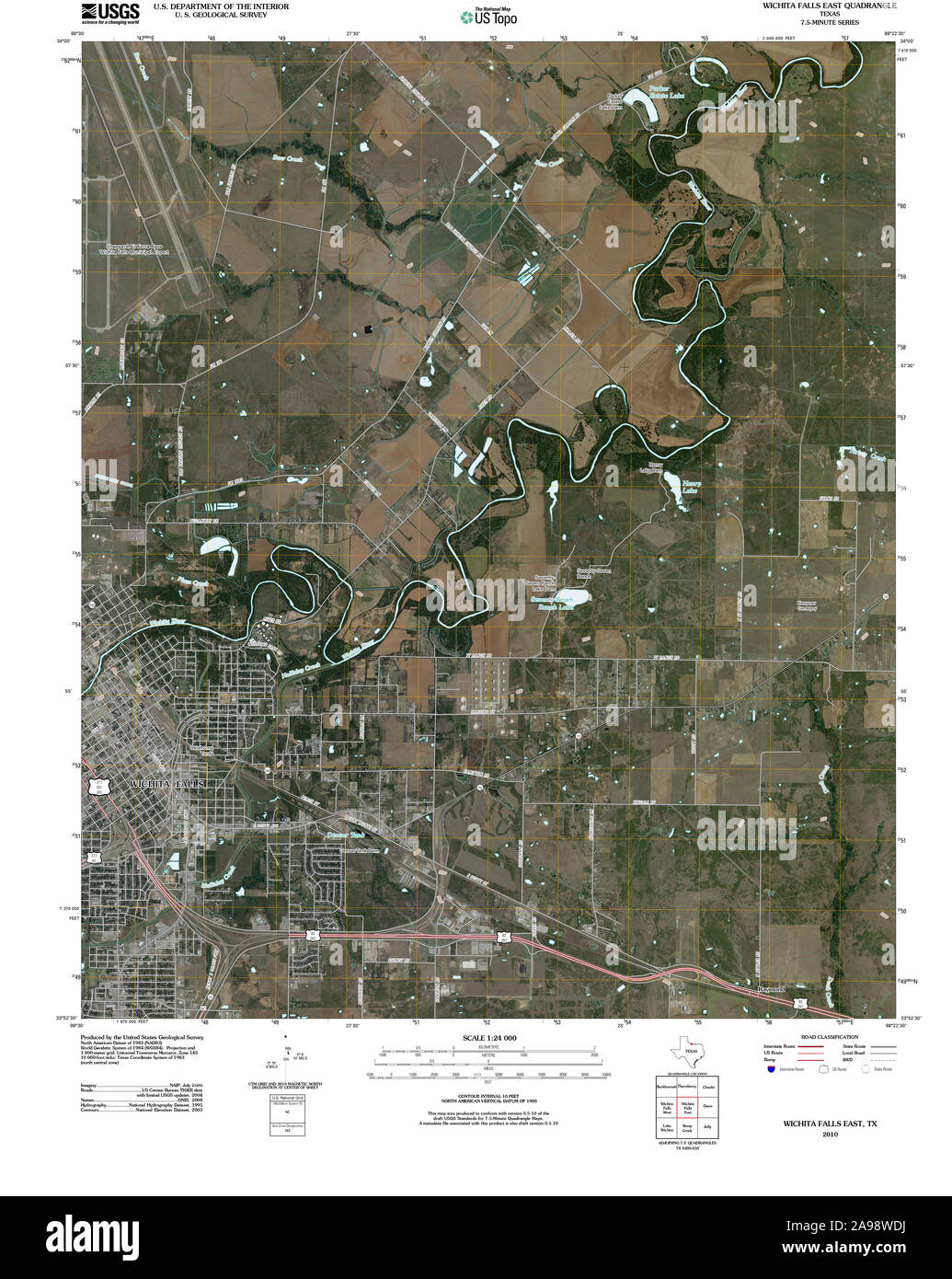 Map of wichita falls hi-res stock photography and images - Alamy