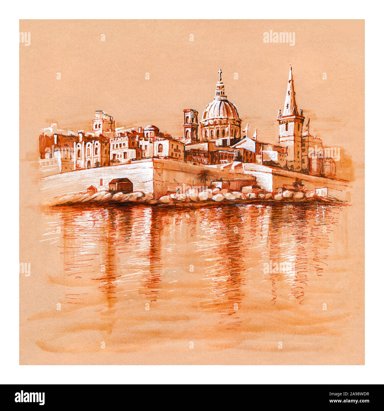 Church on beautiful city Cut Out Stock Images & Pictures - Alamy