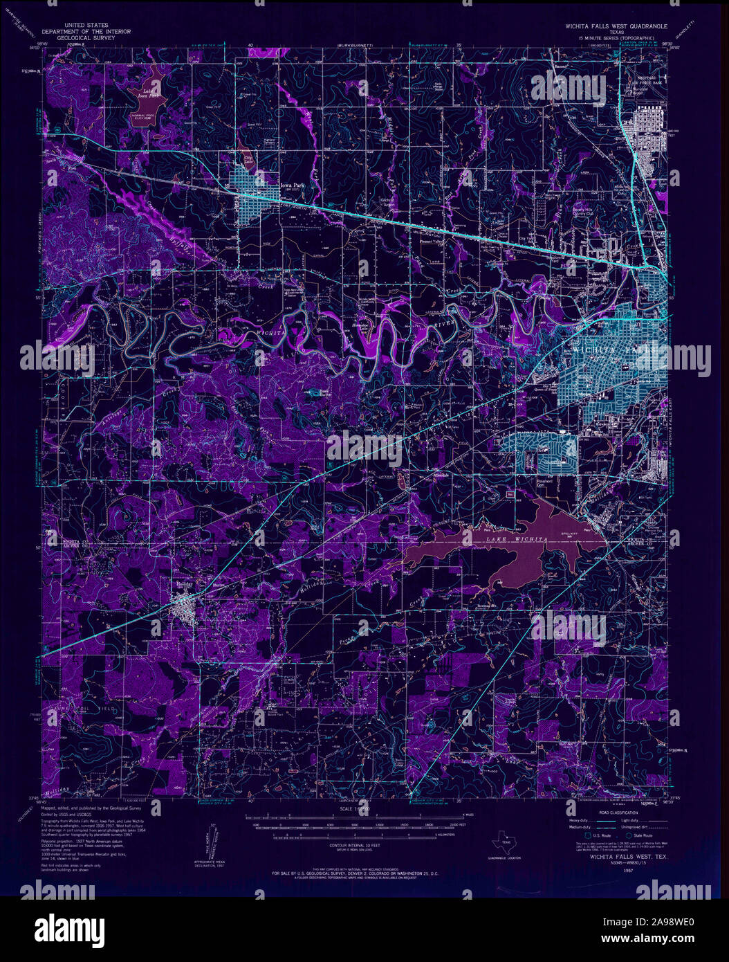 Map of wichita falls hi-res stock photography and images - Alamy