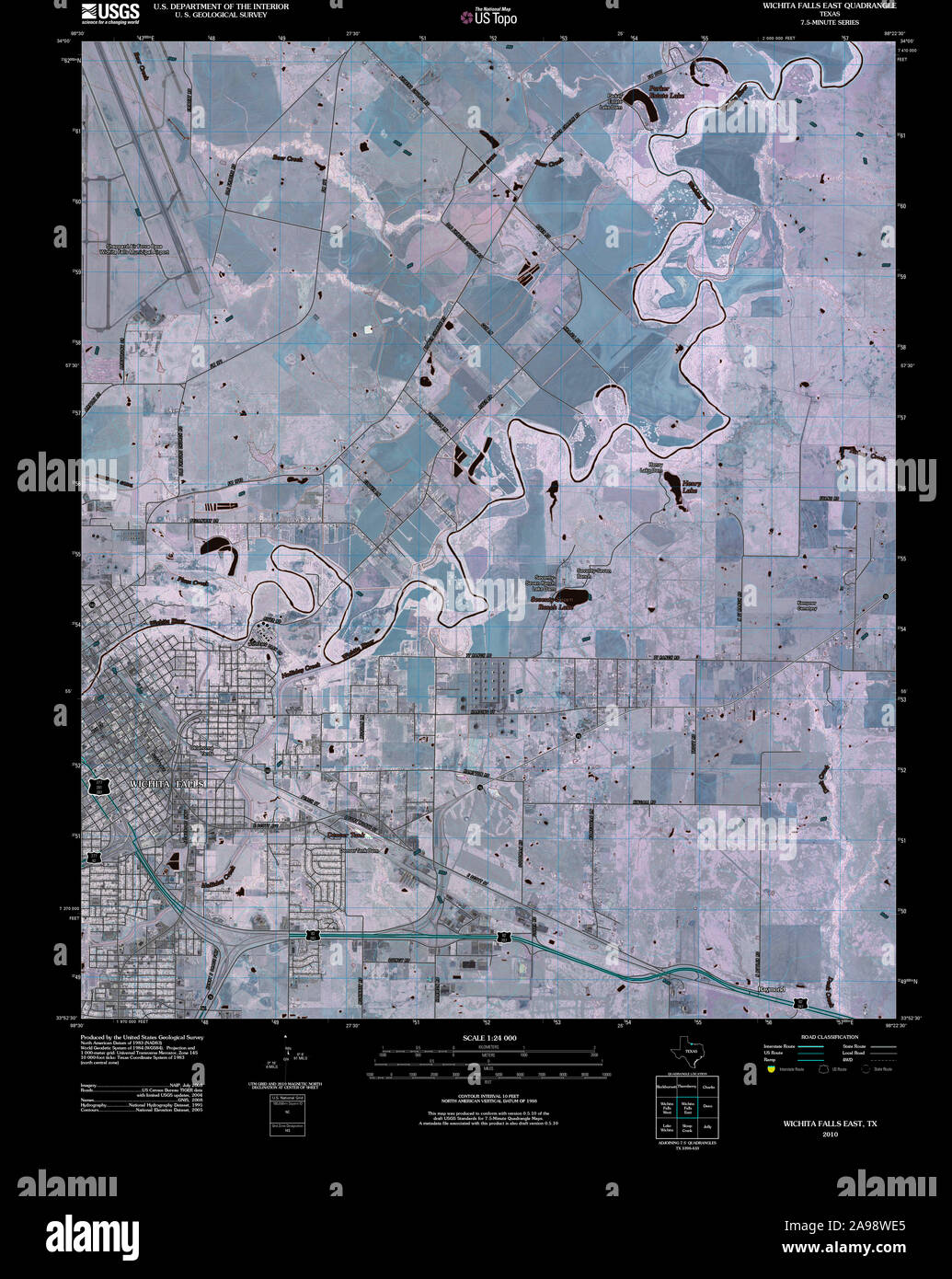 Map of wichita falls hi-res stock photography and images - Alamy