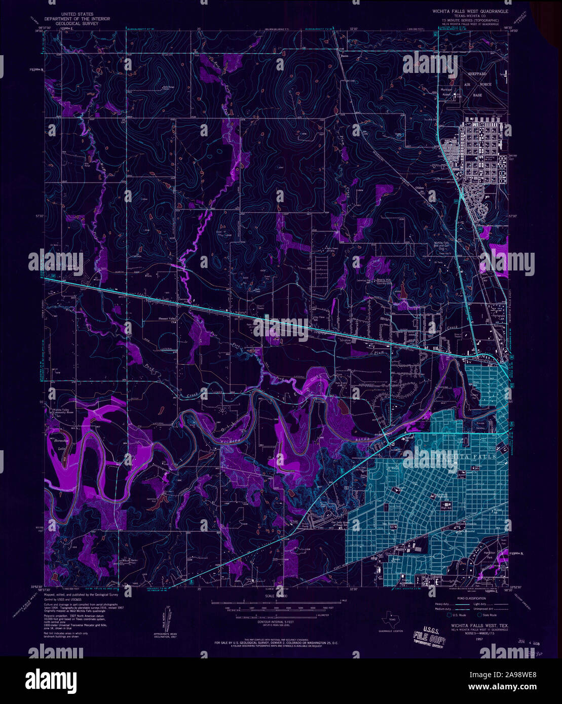 Map of wichita falls hi-res stock photography and images - Alamy