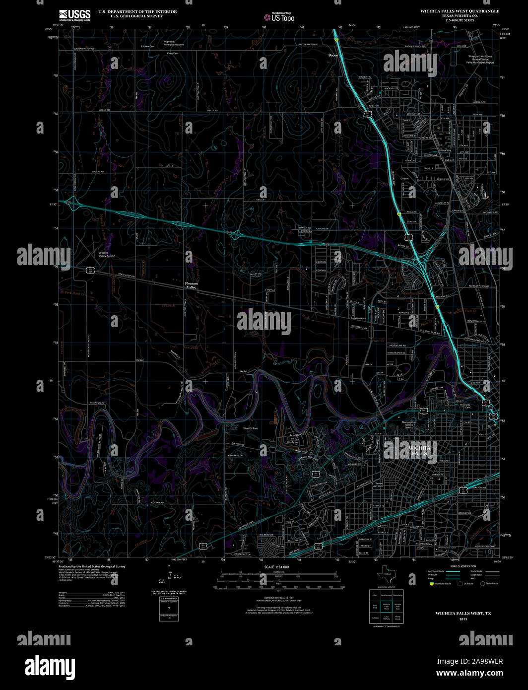 Map of wichita falls hi-res stock photography and images - Alamy