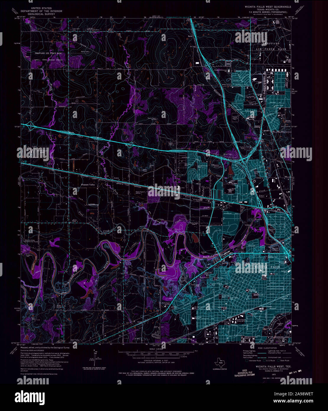 Map of wichita falls hi-res stock photography and images - Alamy