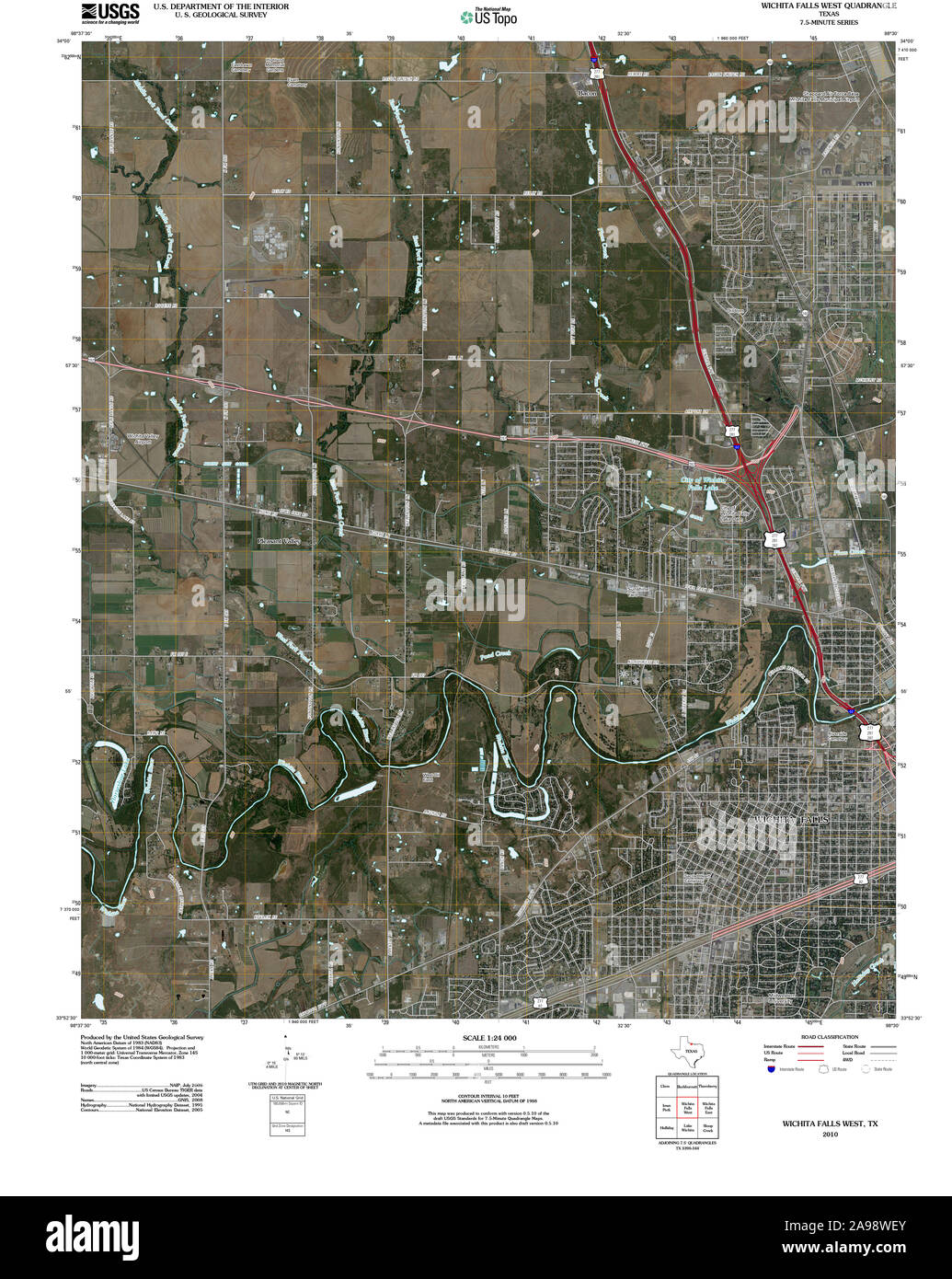 Map of wichita falls texas hi-res stock photography and images - Alamy