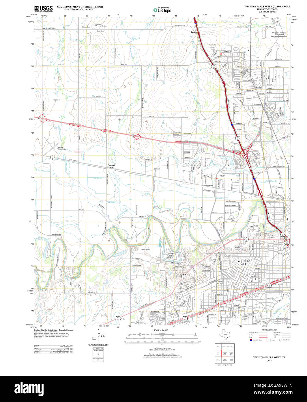 Map of wichita falls texas hi-res stock photography and images - Alamy
