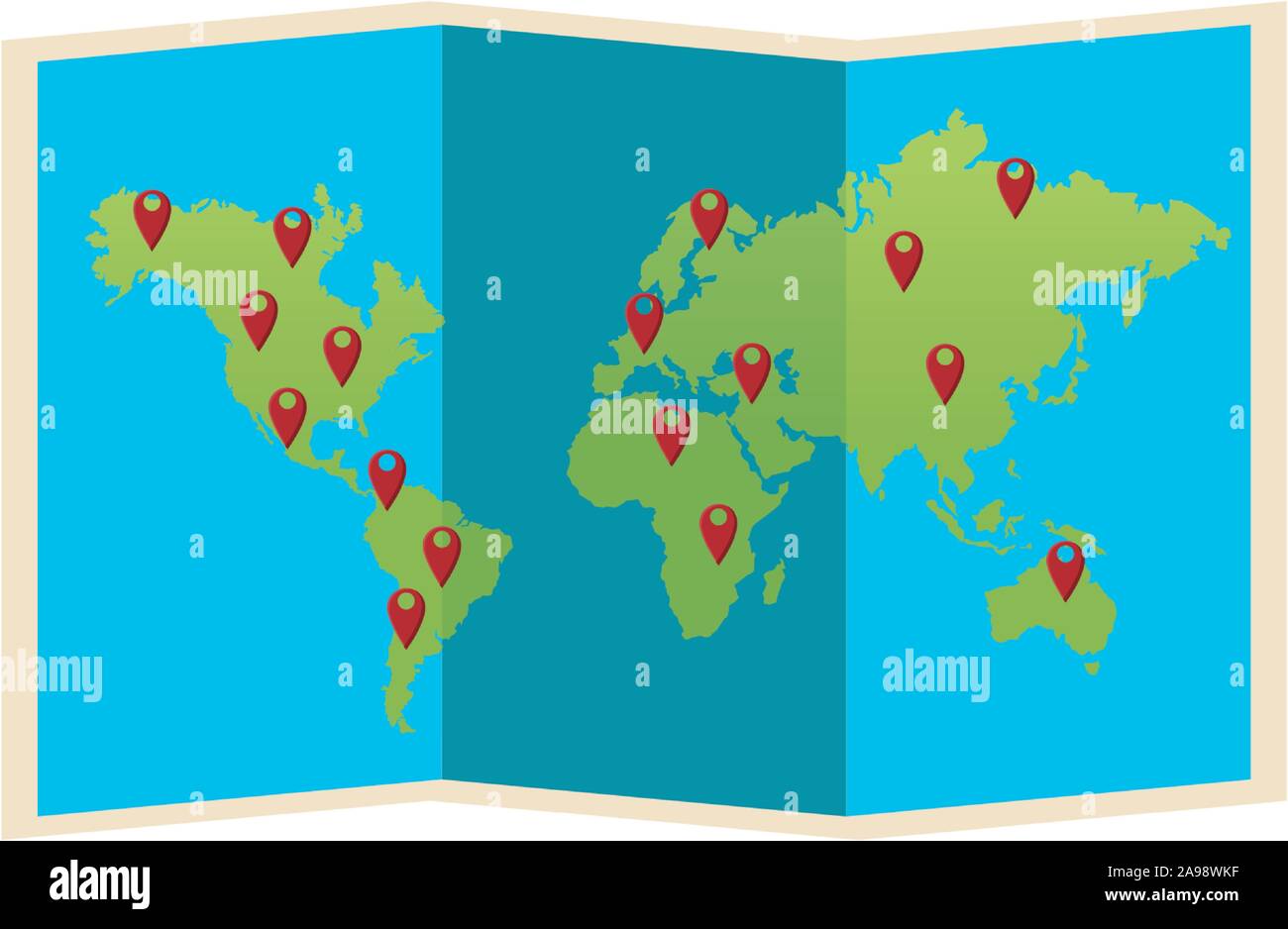 world map icon, flat design Stock Vector Image & Art - Alamy