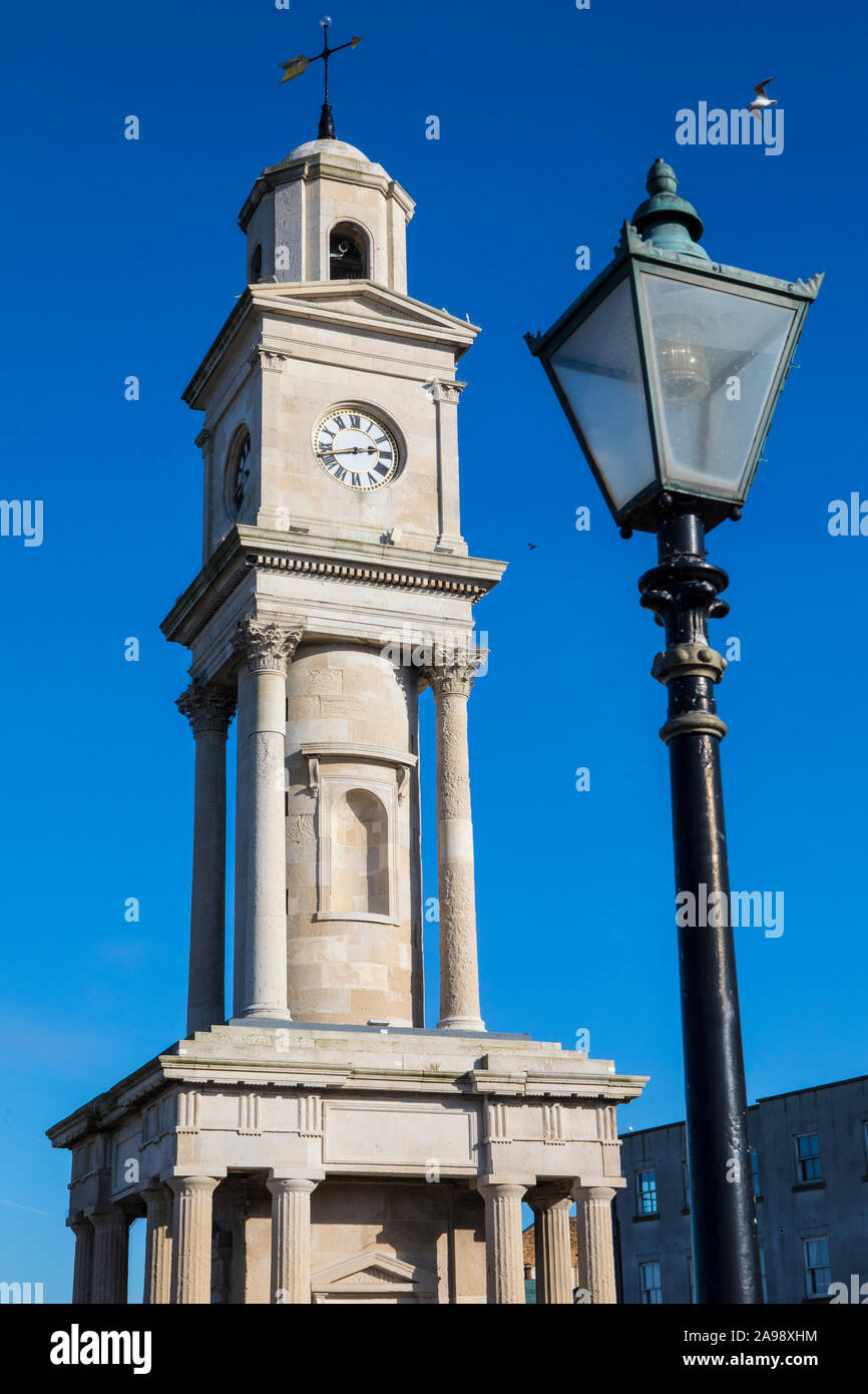 The historic Clock Tower in Herne Bay in Kent, UK. It is one of the ...