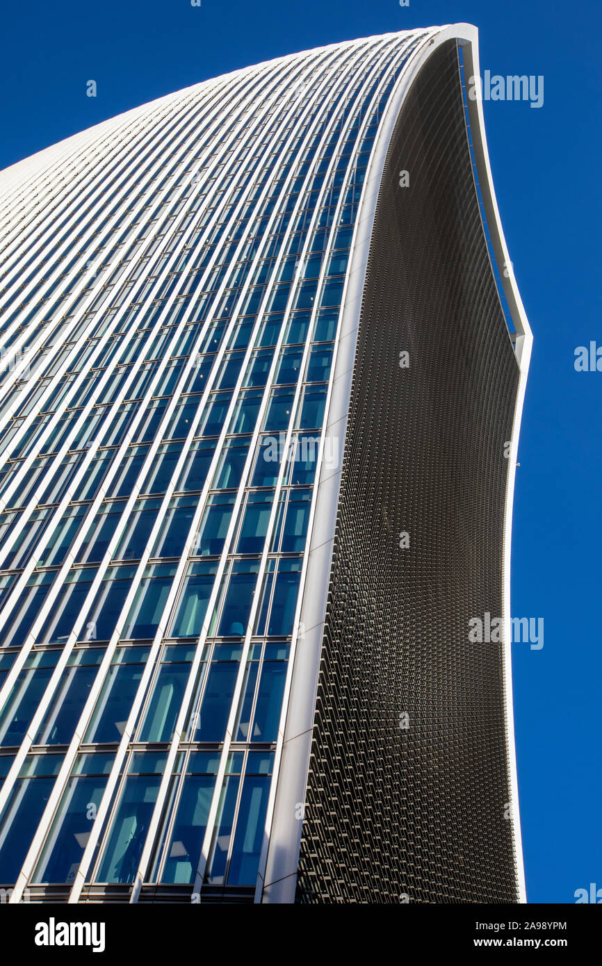 London, UK - February 15th 2019: Looking up at the magnificent modern ...