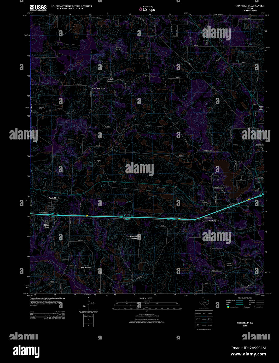 Map of winfield hi-res stock photography and images - Alamy