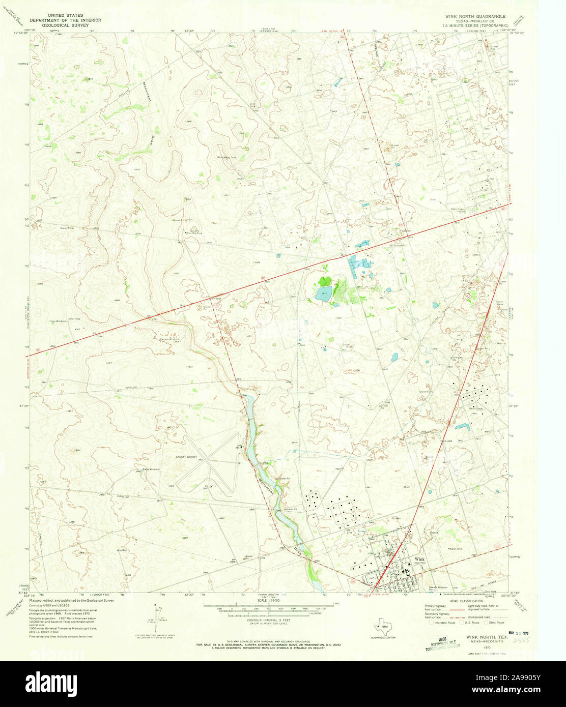 Texas map 1970 hi-res stock photography and images - Alamy