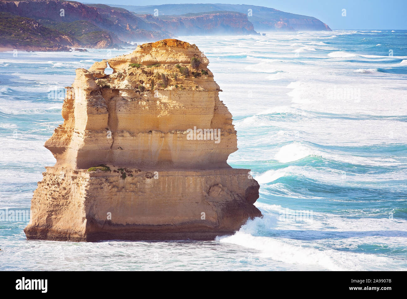 Australia's beautiful Victorian Great Ocean Road coastline, a well ...
