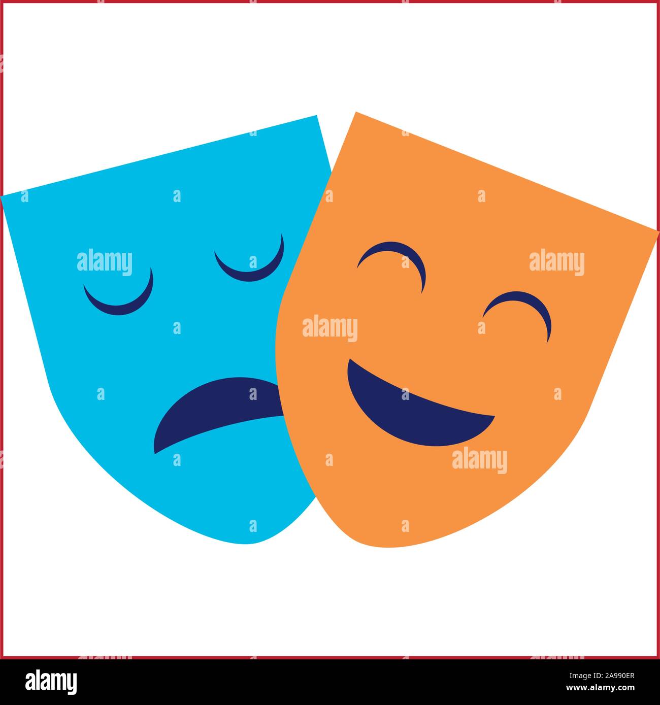 Theatre masks design, Cinema movie video film media entertainment show ...