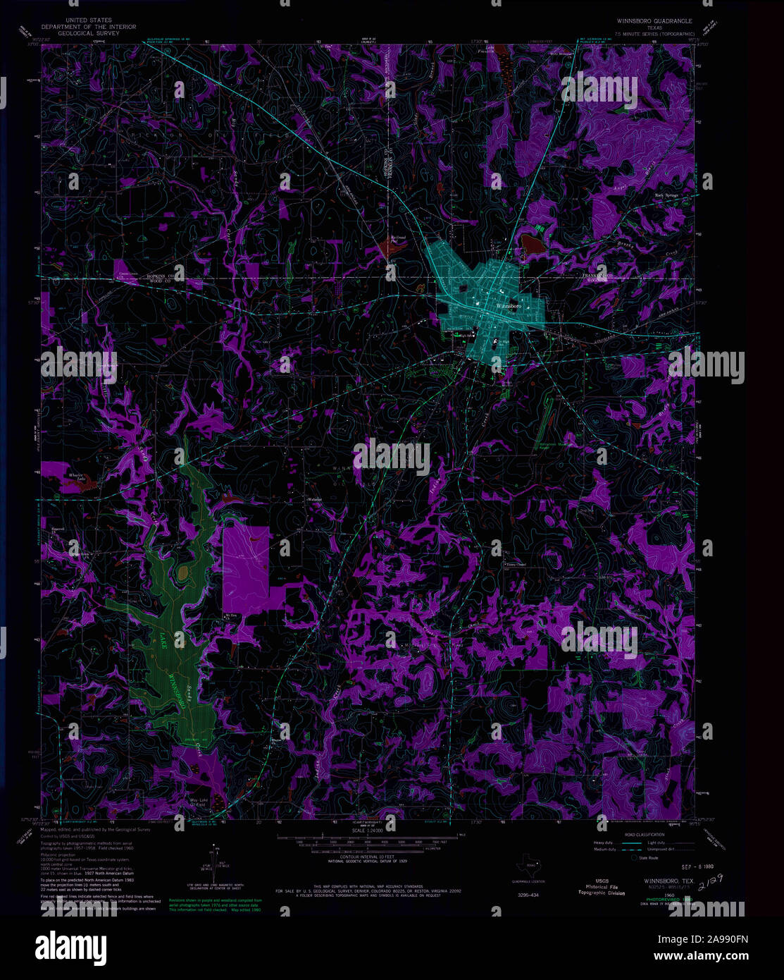 Map of winnsboro hi-res stock photography and images - Alamy