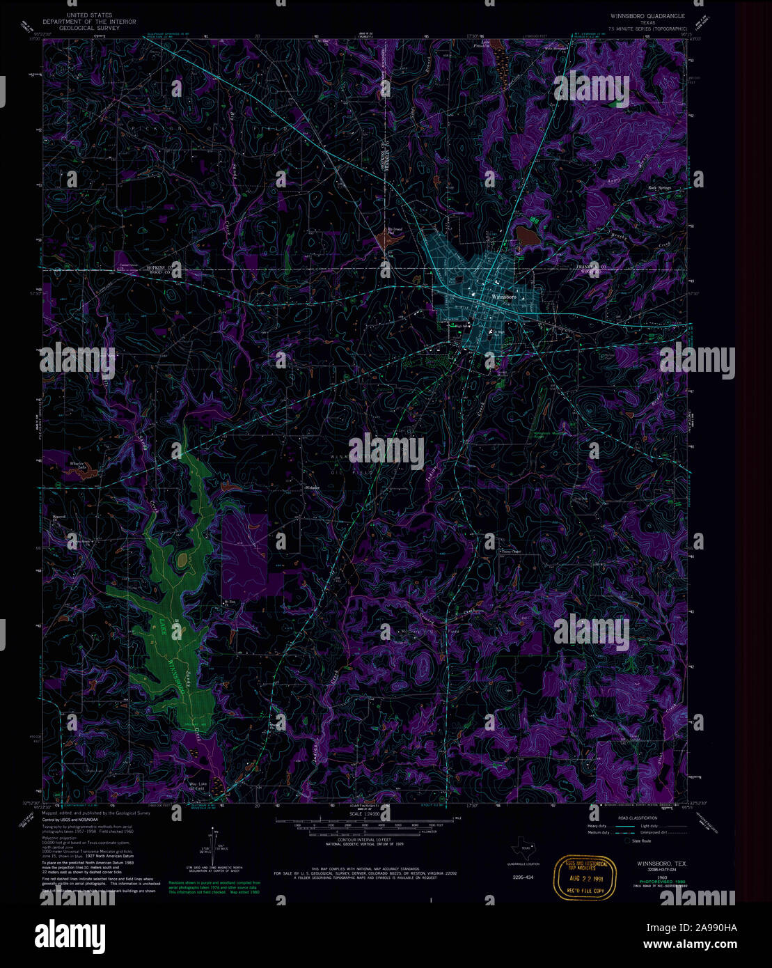 Map of winnsboro hi-res stock photography and images - Alamy