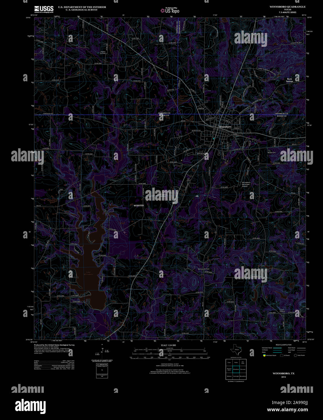 Map of winnsboro hi-res stock photography and images - Alamy