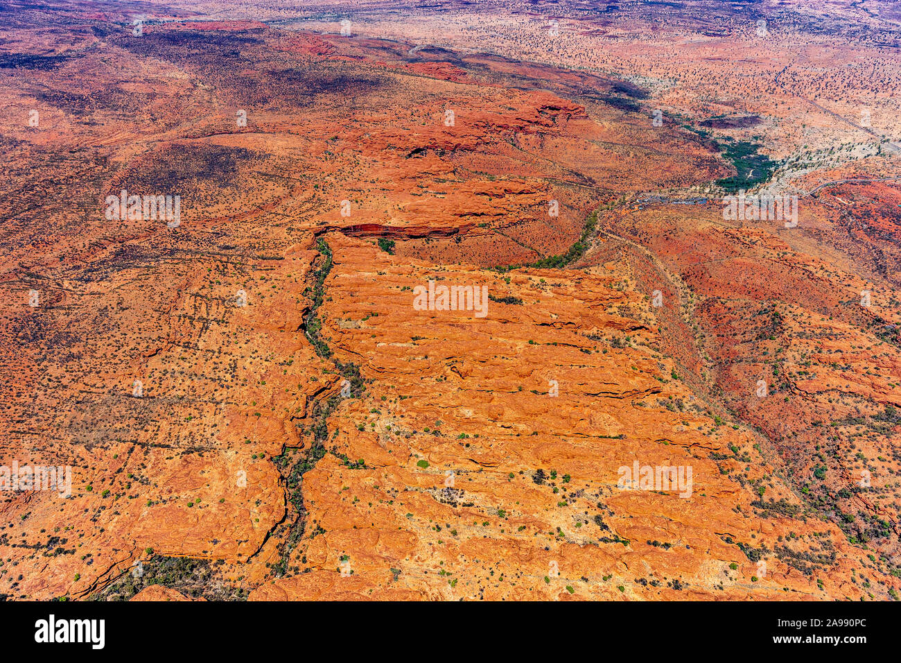 Aerial view of Kings Canyon, Watarrka National Park, Northern Territory ...