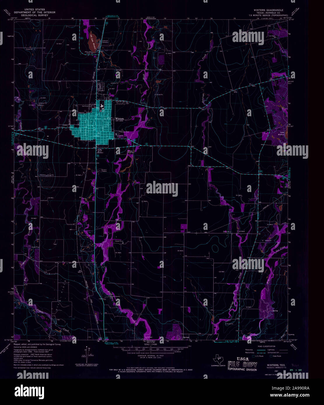 Map of winters texas hi-res stock photography and images - Alamy