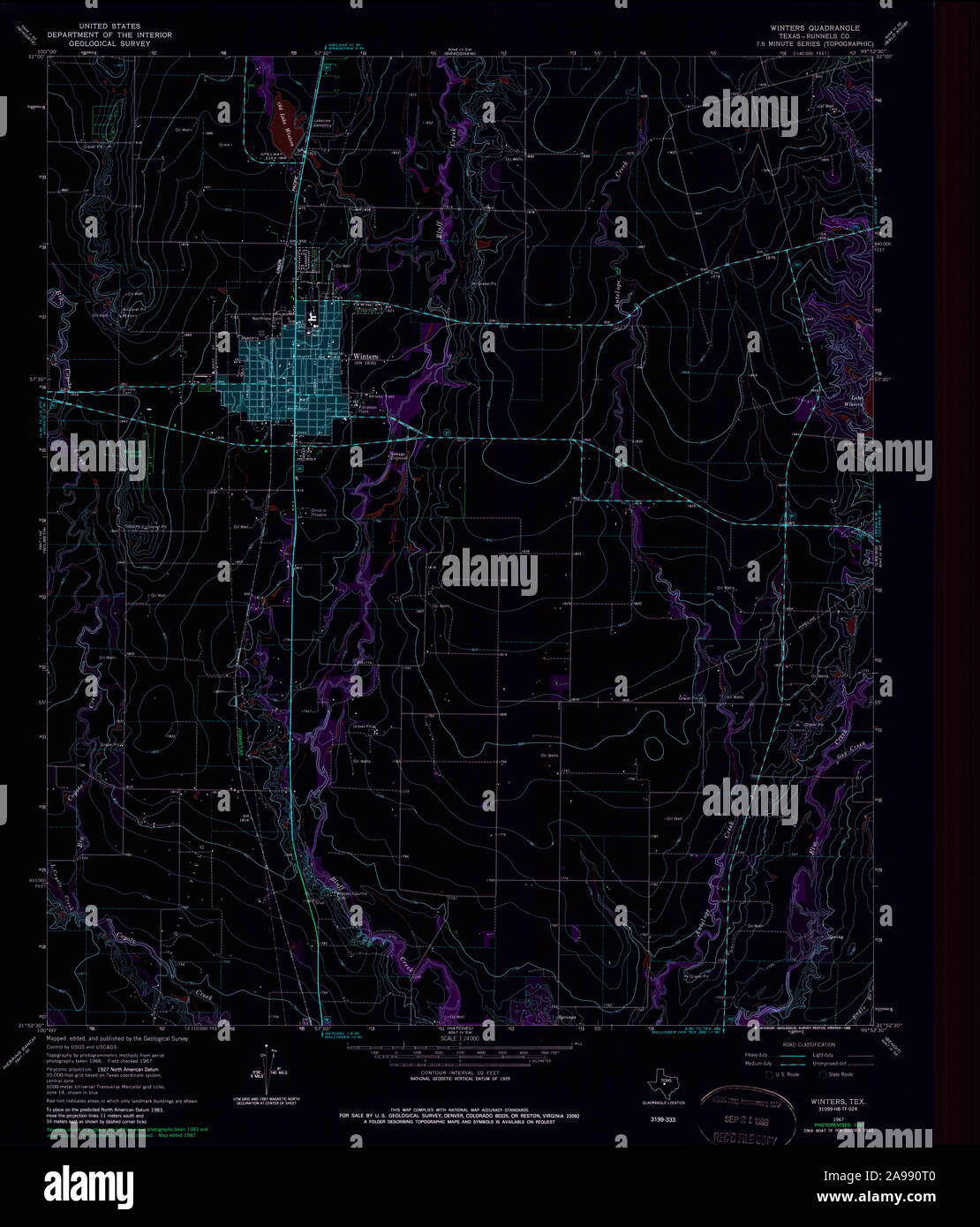 Map of winters texas hi-res stock photography and images - Alamy