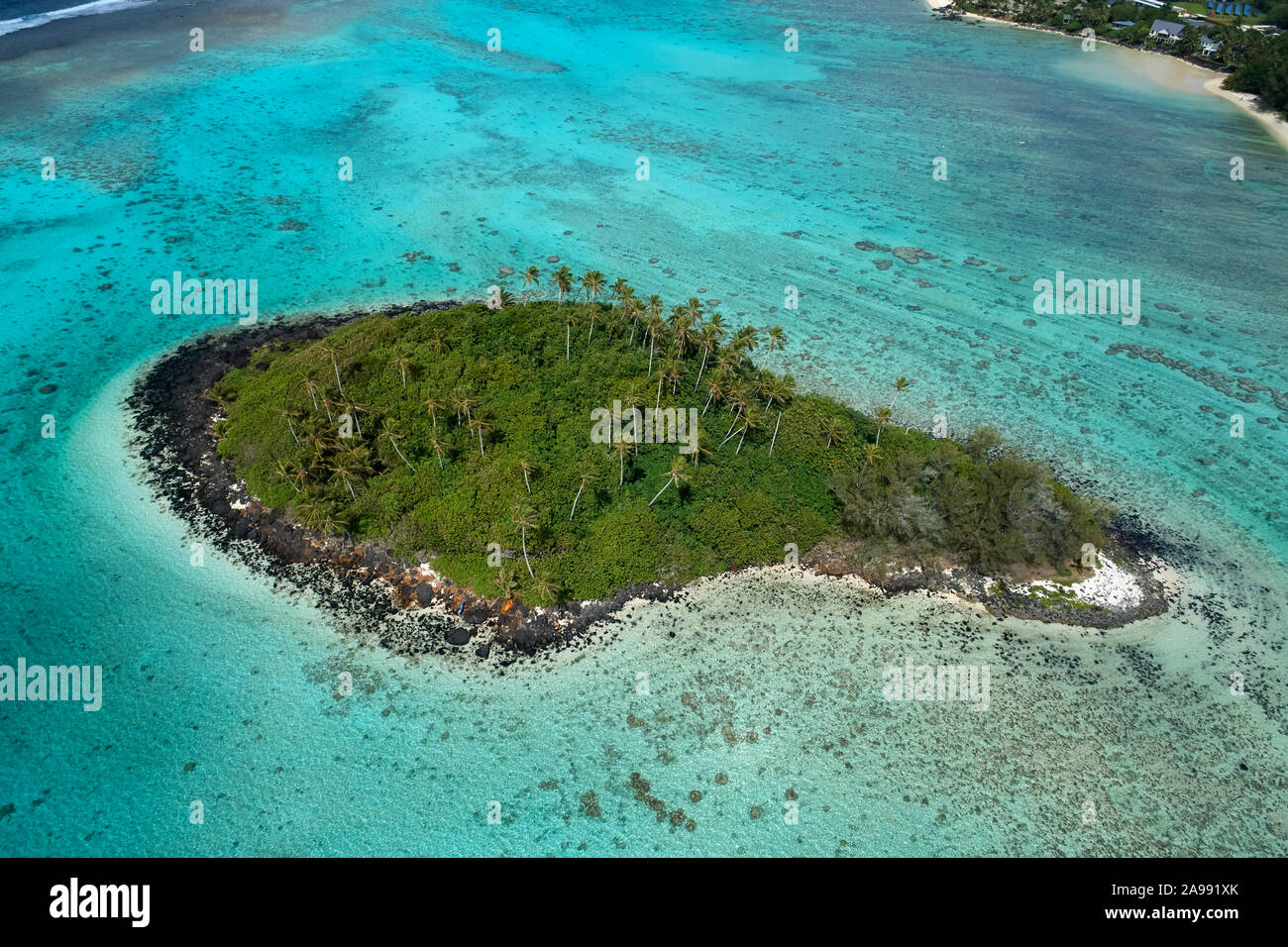 Taakoka Island, Muri Lagoon, Rarotonga, Cook Islands, South Pacific ...