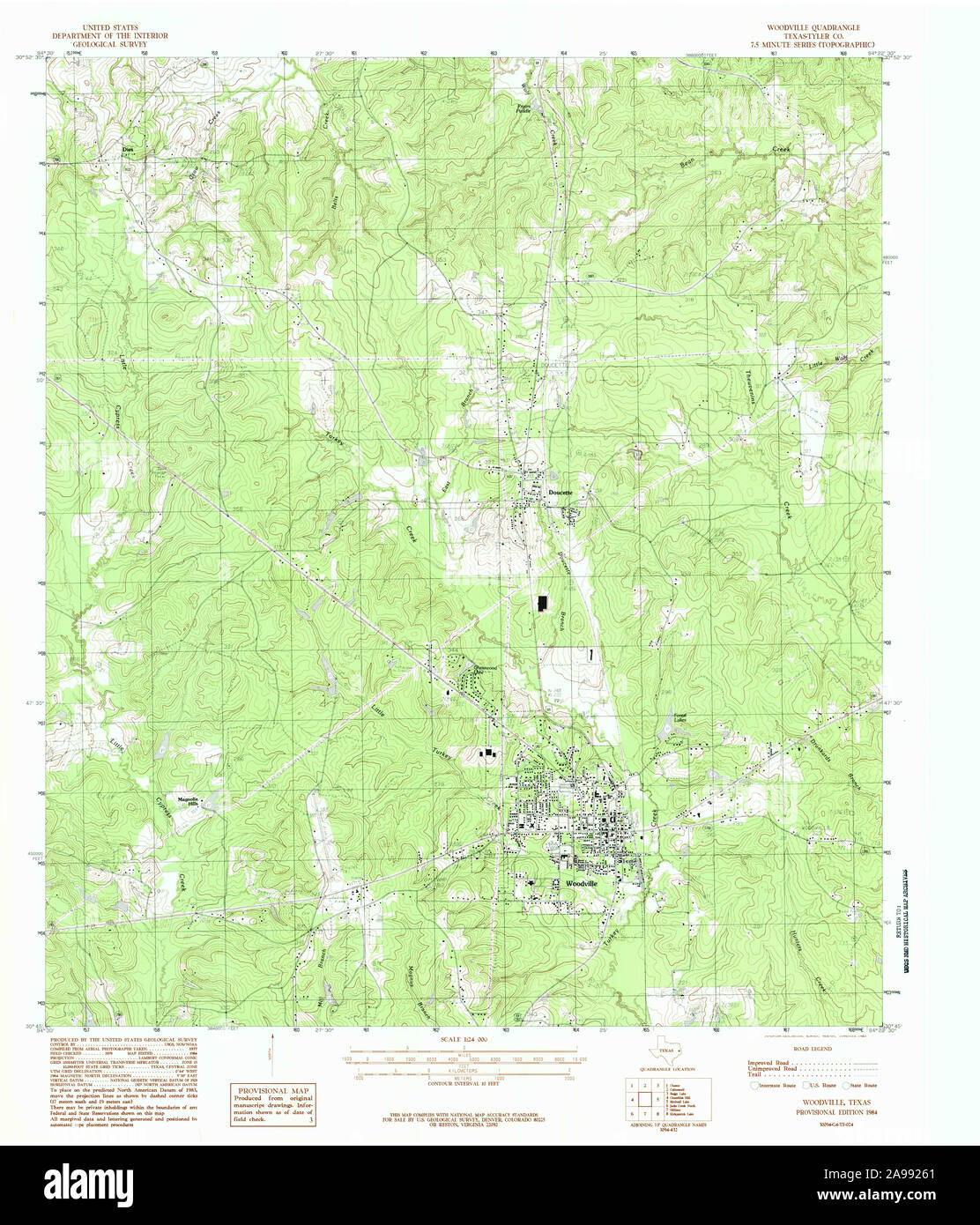 Map of woodville texas hi-res stock photography and images - Alamy