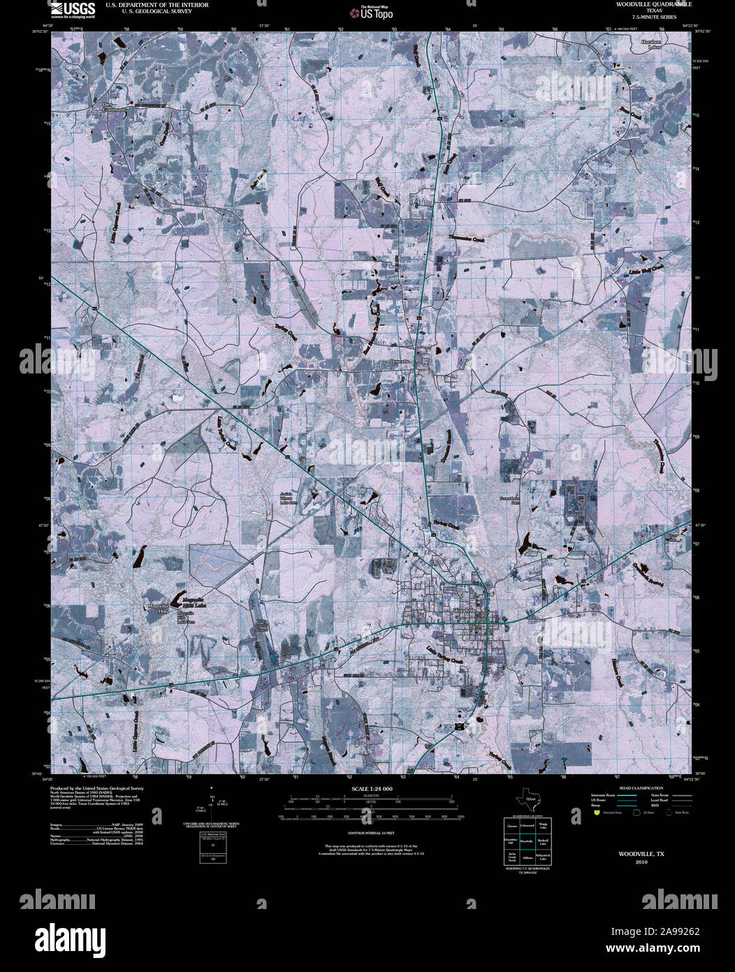 Map of woodville texas hi-res stock photography and images - Alamy