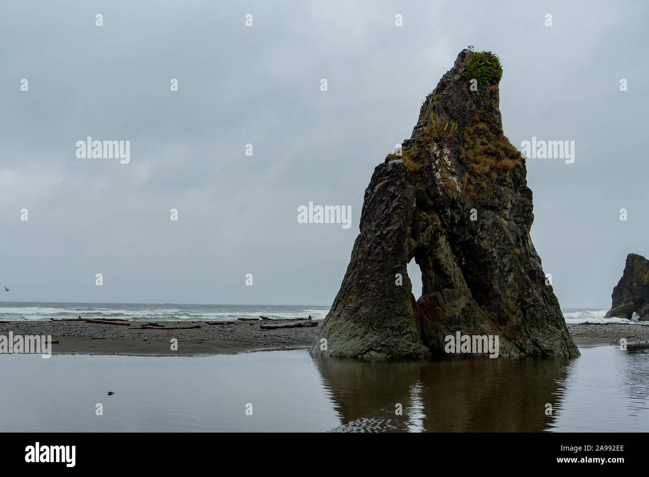 Rock formations on beach washington hi-res stock photography and images ...
