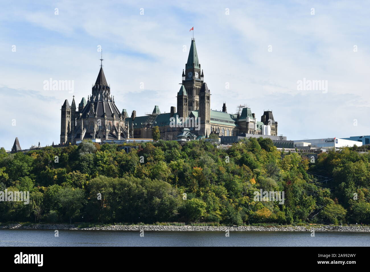 The Canadian Parliament Centre Block and the iconic Peace Tower atop ...