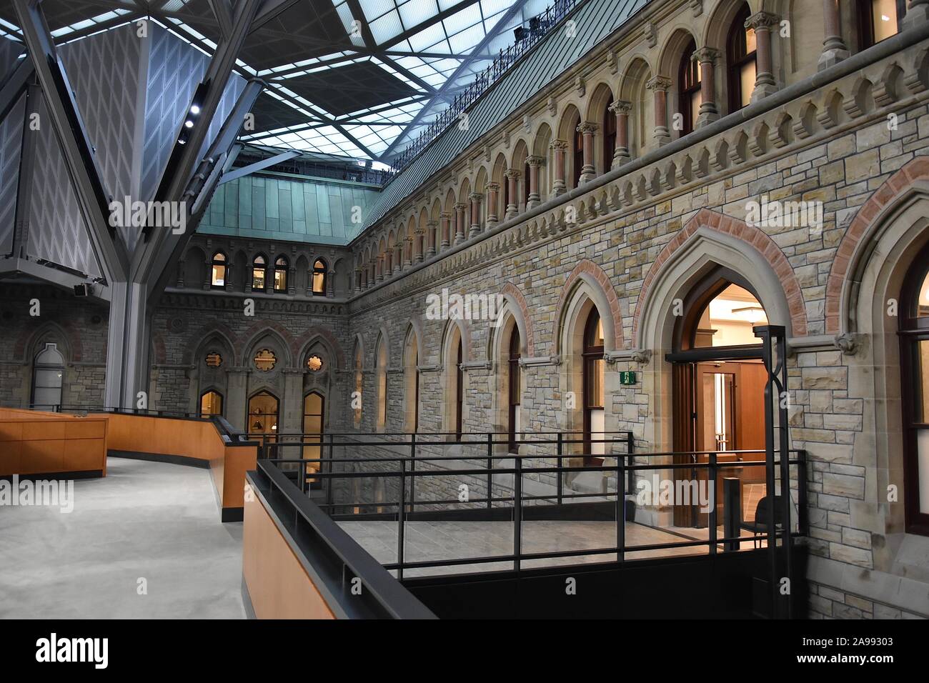 The temporary Canadian House of Commons in Parliament located in West ...