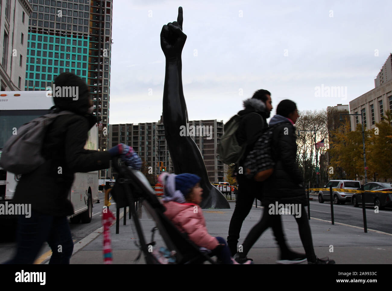 New York, USA. 12th Nov, 2019. The work "Unity" by the US artist Hank ...