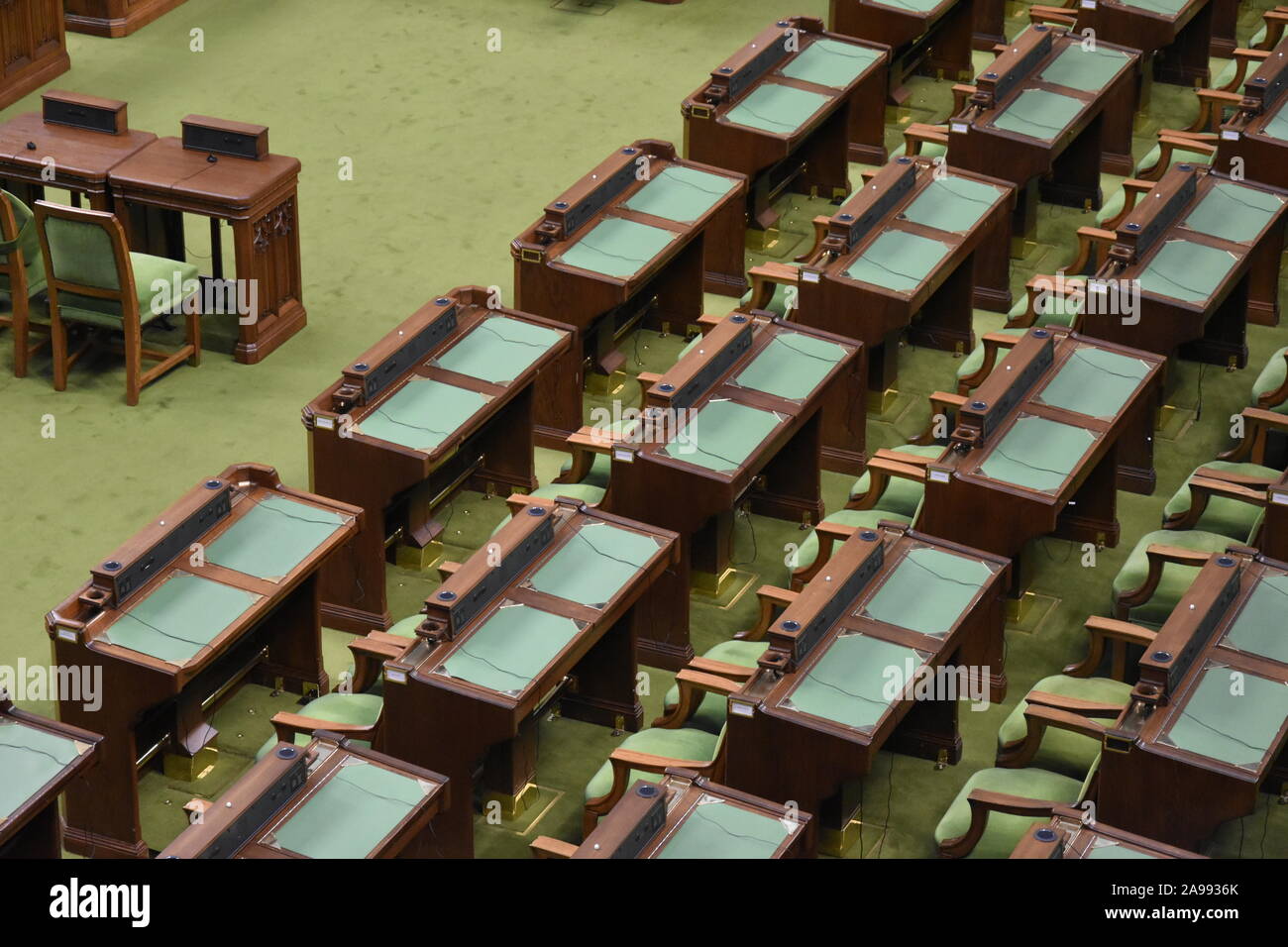 The temporary Canadian House of Commons in Parliament located in West ...