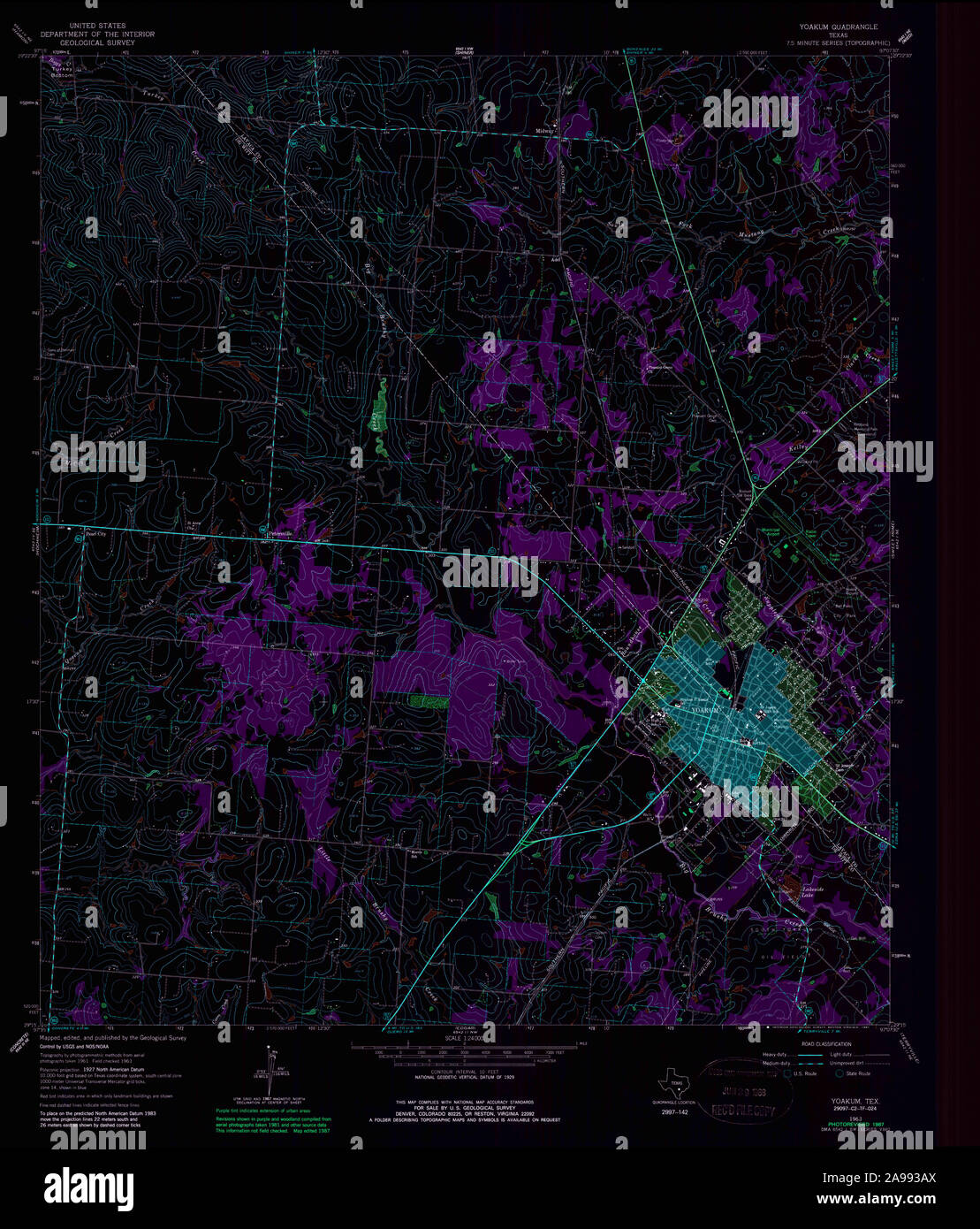 Map of yoakum hi-res stock photography and images - Alamy