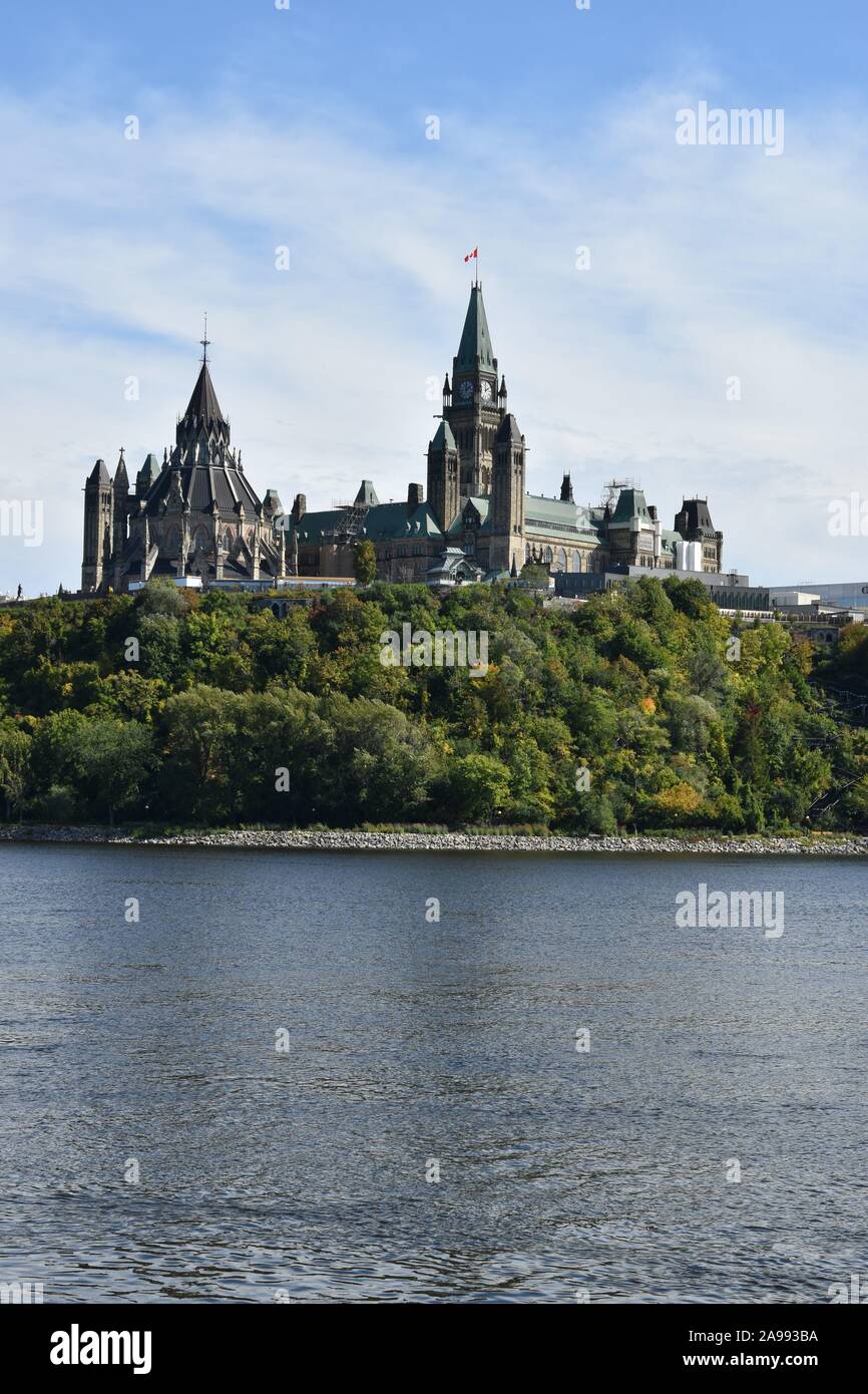 The Canadian Parliament Centre Block and the iconic Peace Tower atop ...