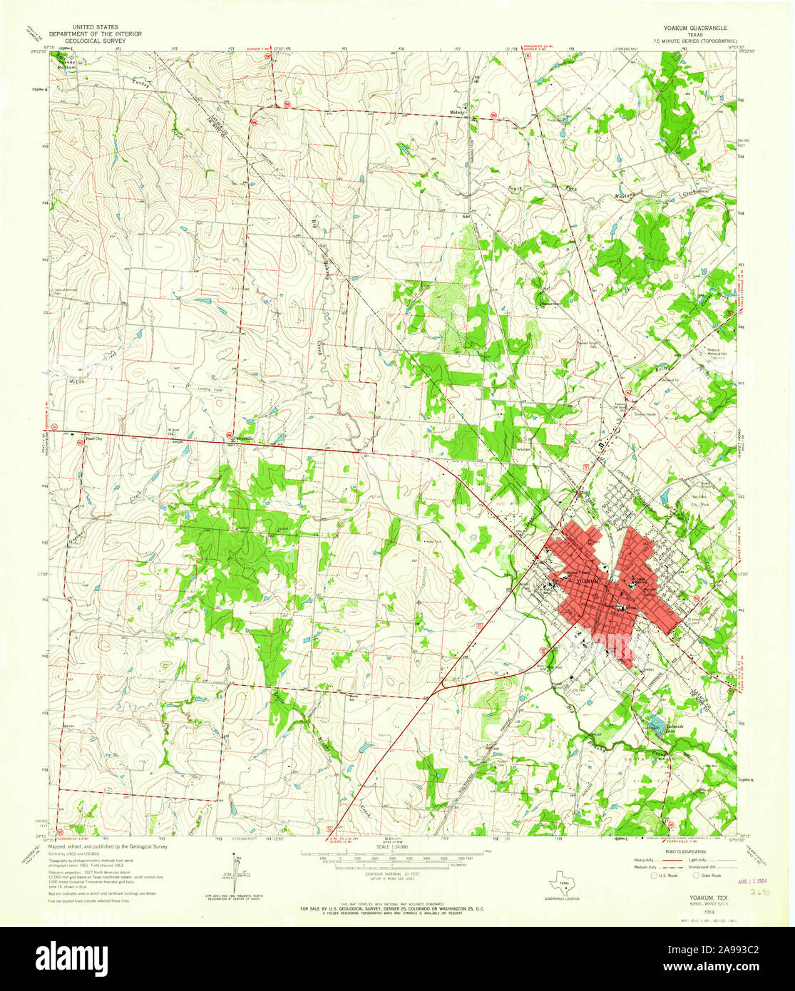 Map of yoakum hi-res stock photography and images - Alamy